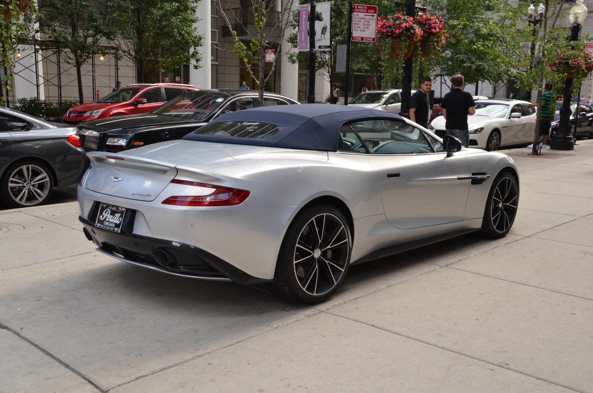 White Aston Martin Vanquish Convertible