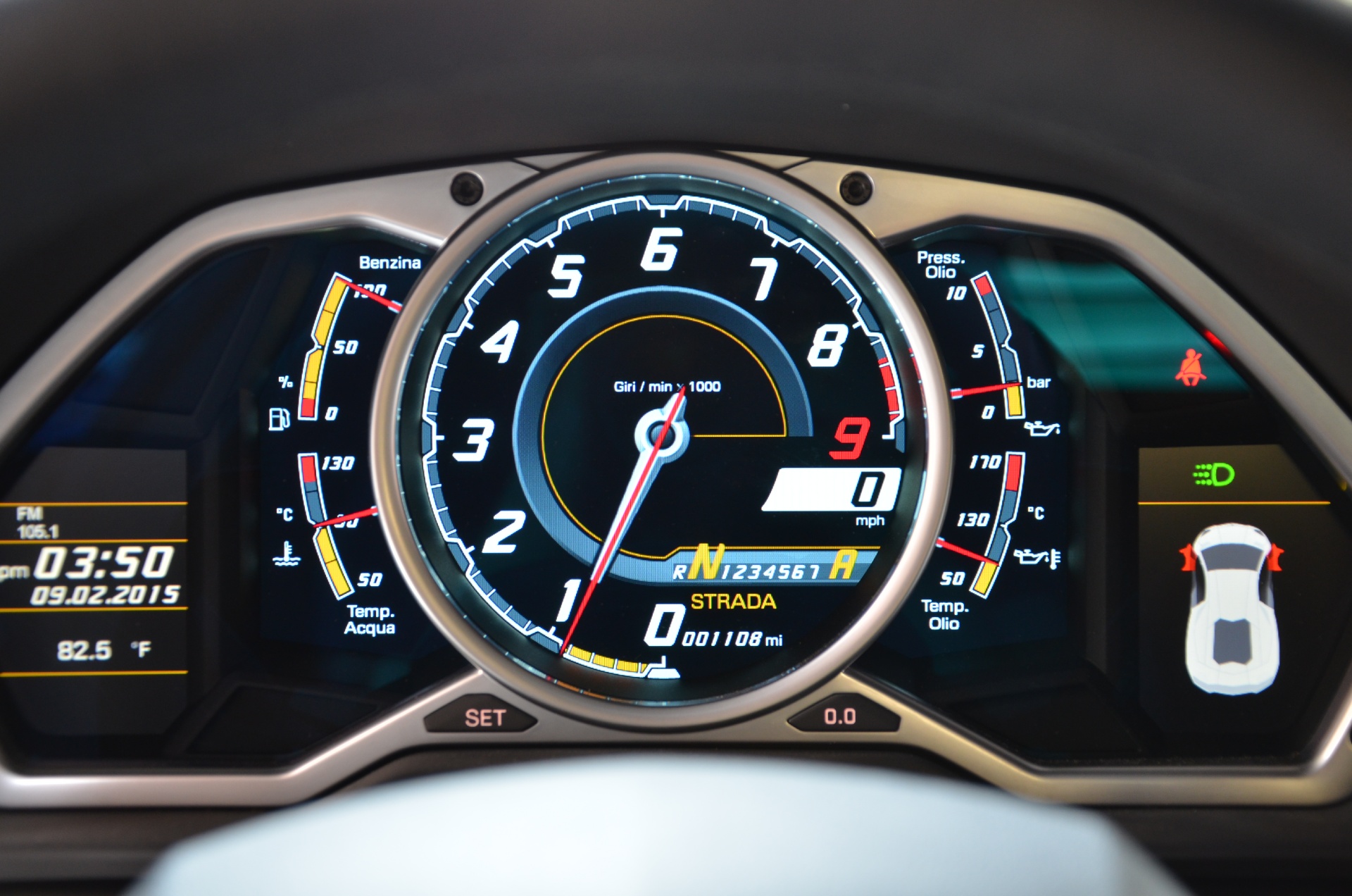 Lamborghini Aventador Speedometer