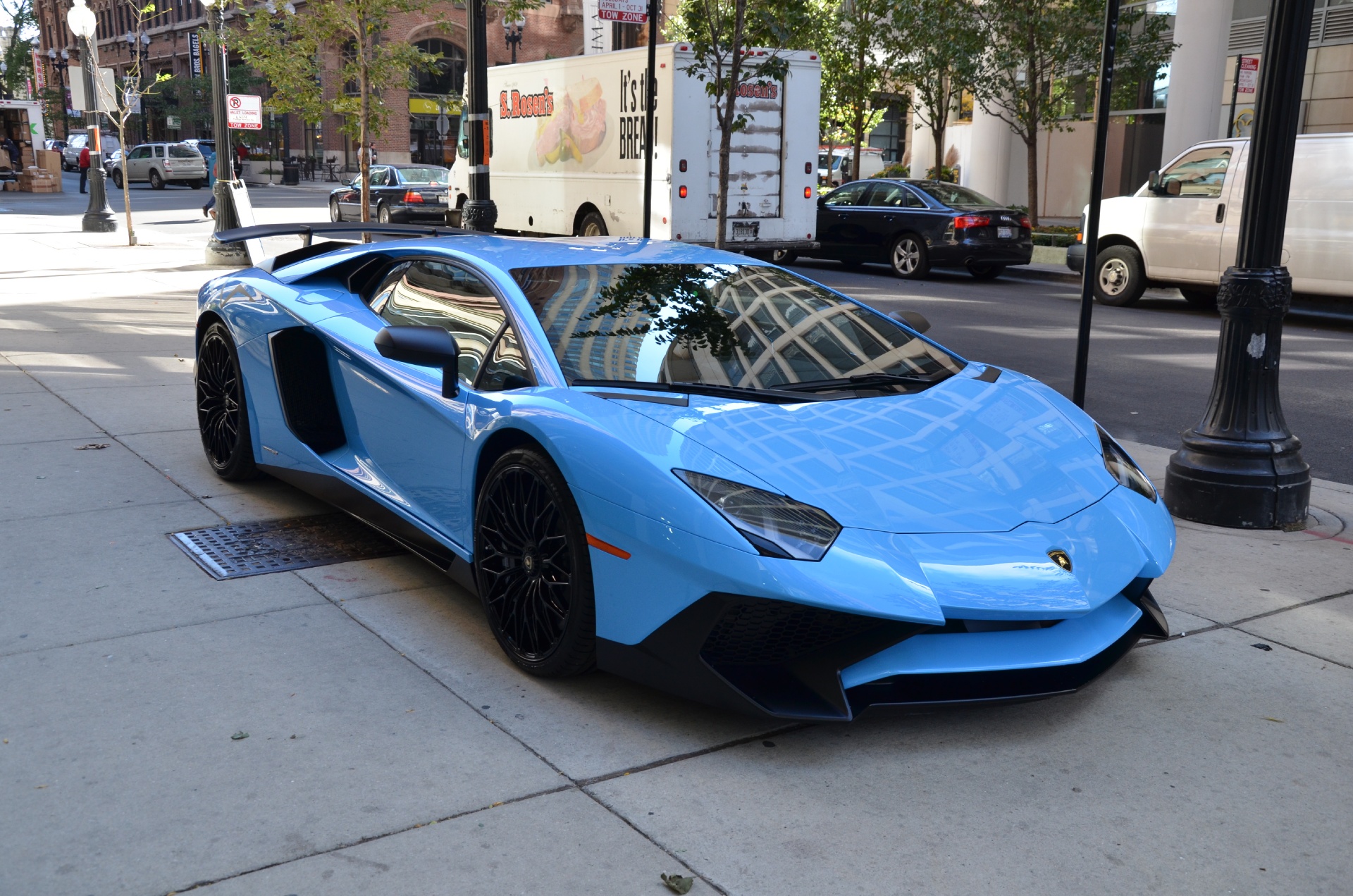 Azure Blue Lamborghini Aventador